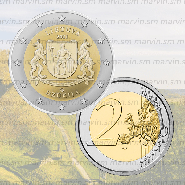 2 euro - Dzukija - Lithuania - 2021 - UNC