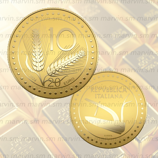 20 euro - The Heritage of Lira - Italy - 2024 - Gold REVERSE PROOF