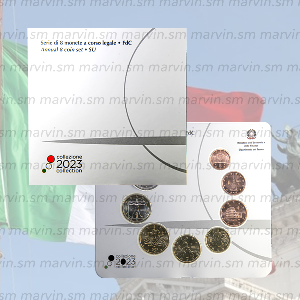 Euro Coin Set - Italy - 2023 - 8 coins - BU