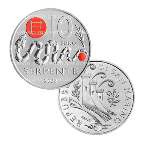10 euro - Snake - Chinese Calendar - San Marino - 2023 - CuNi BU