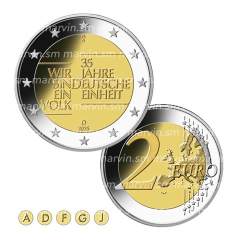 2 Euro - German Unity - Germany - 2025 - UNC