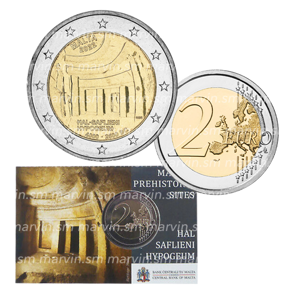 2 euro - Ħal Saflieni Hypogeum - Malta - 2022 - Coincard - BU